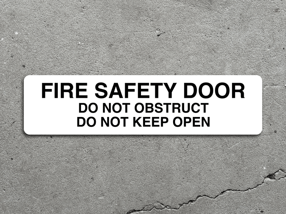 Fire Safety Door Sign – The Garage Signshop