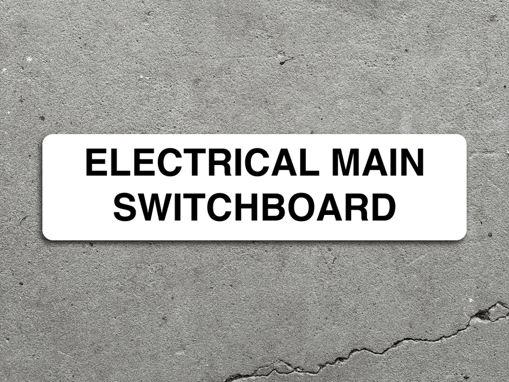 Electrical Main Switchboard – The Garage Signshop