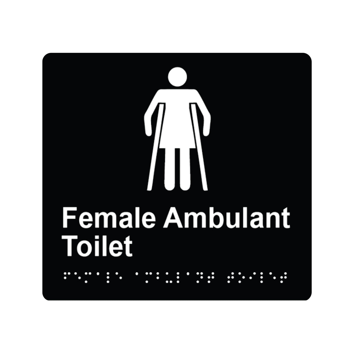 Female Ambulant Toilet Braille Tactile Sign – The Garage Signshop